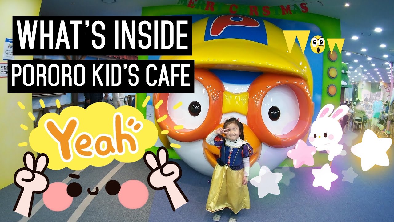 What's inside the Pororo Kids Cafe? | Riding a Train - YouTube