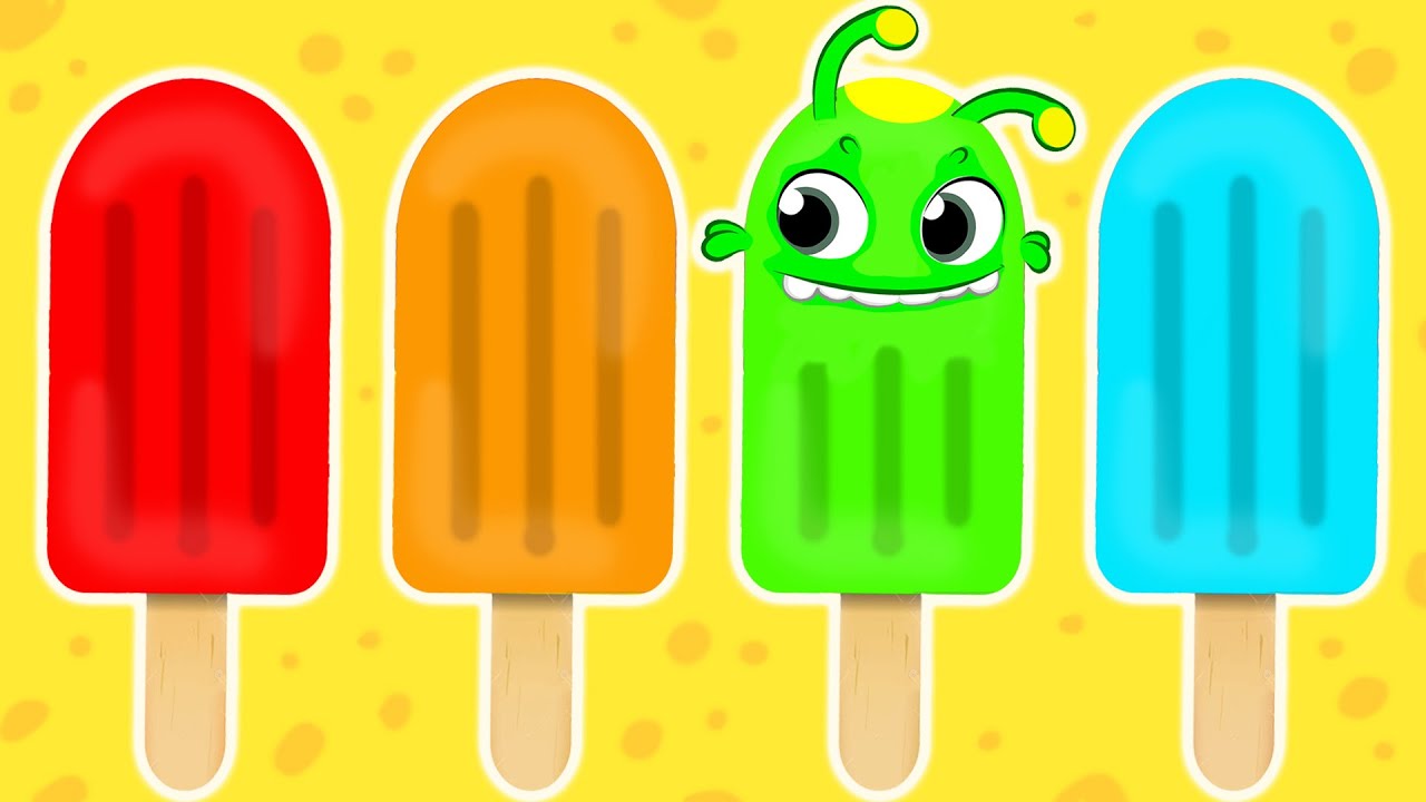 New song! 🌈Groovy The Martian | Colors song 🌈 | Rainbow popsicles made ...
