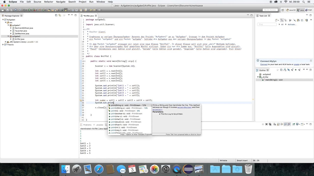 Java Tutorial n° 15.1 - Übungsaufgabe - YouTube