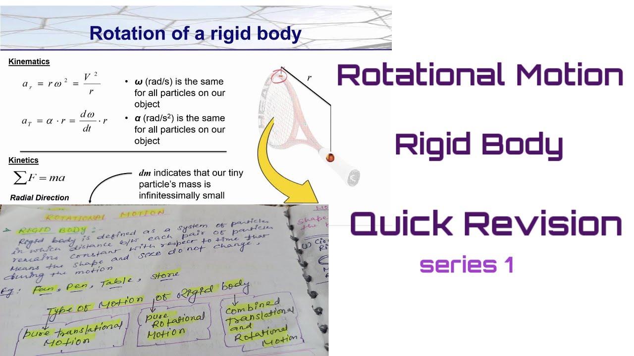 rotational motion series 1 rigid body Quick revision - YouTube