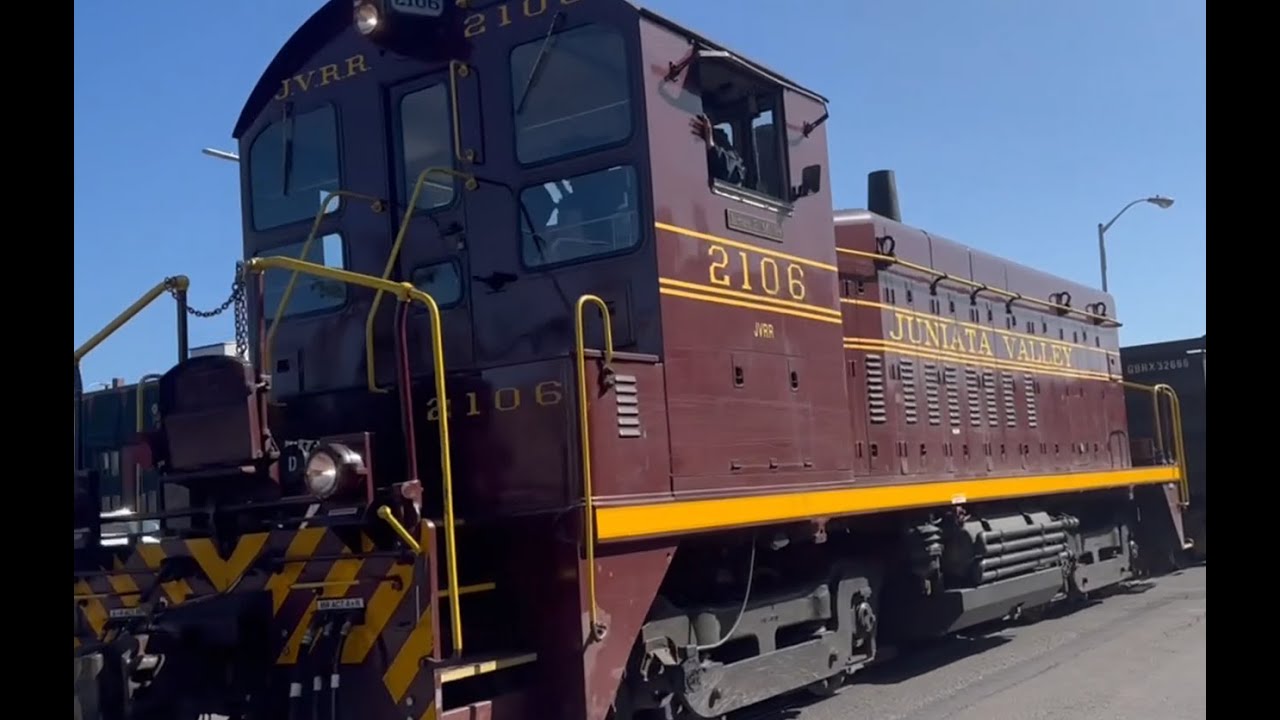 Following a train down the street - YouTube