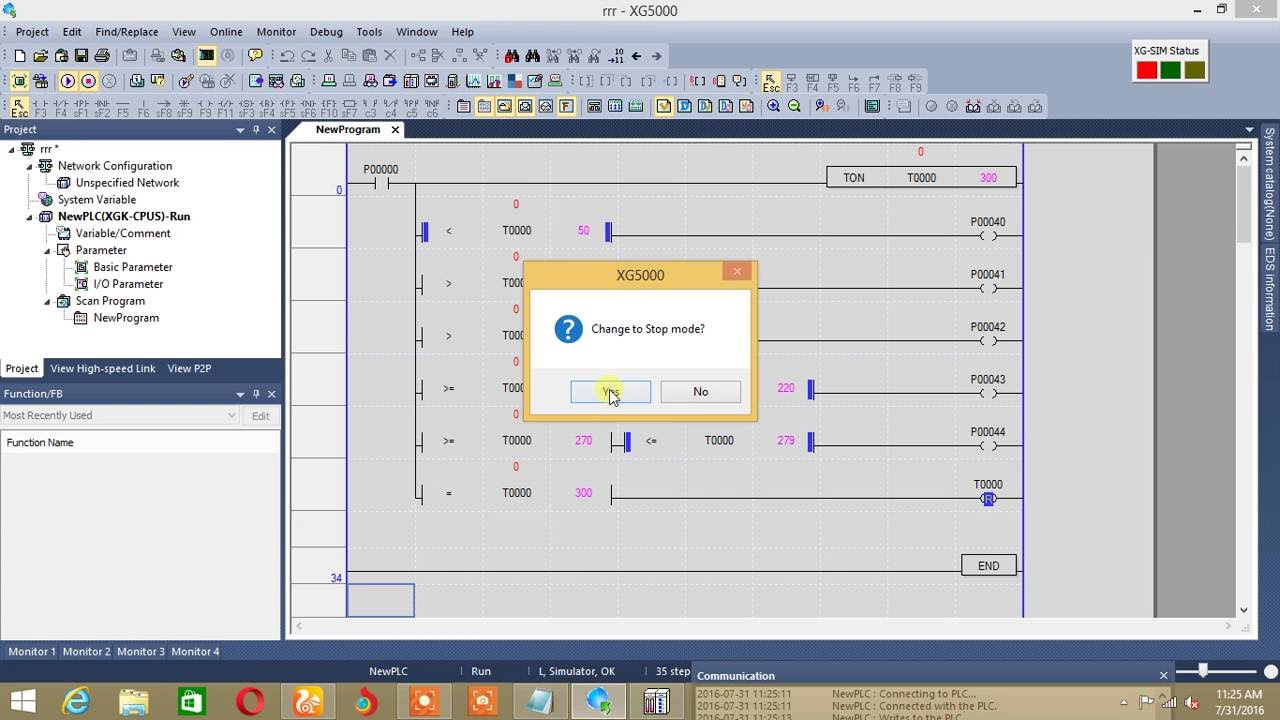 Plc Xg 5000 Timer 30 Sec Application Youtube