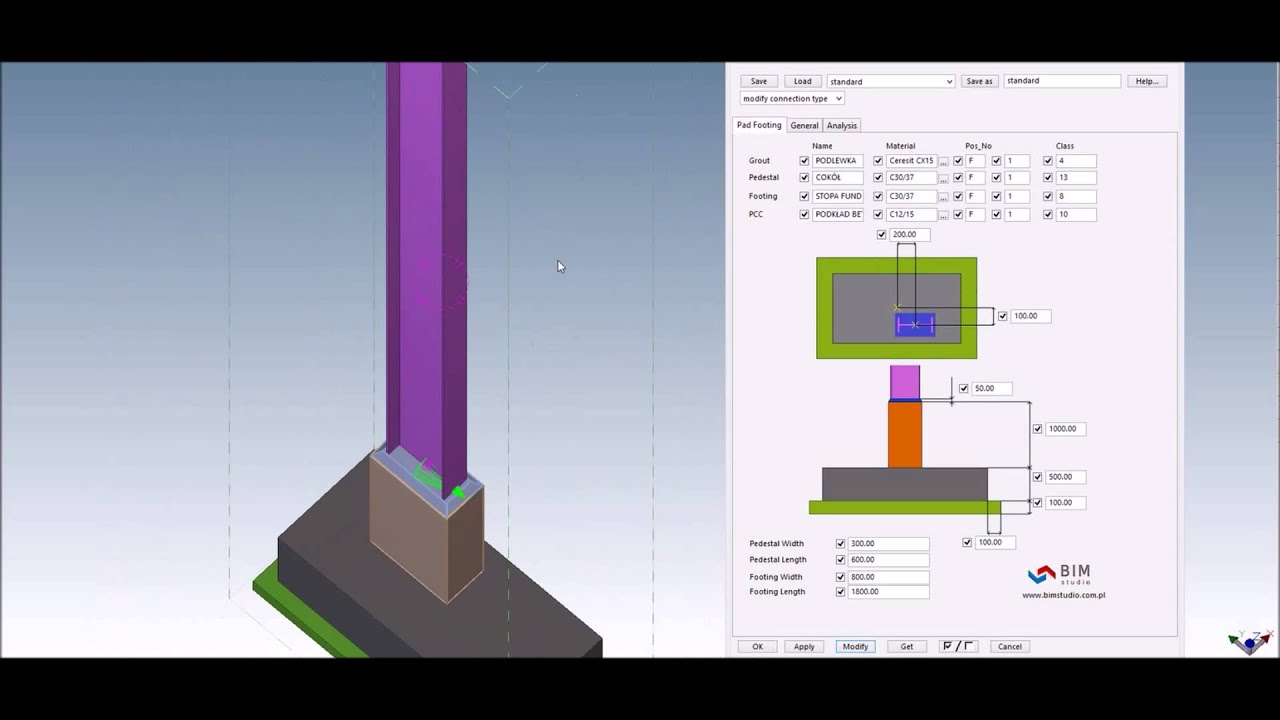 Pad Footing - Tekla Custom Component - YouTube