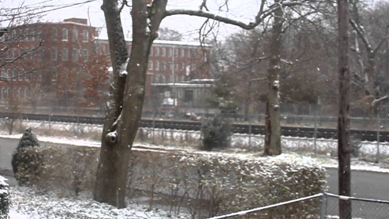 Snow Falling Quiet New England Neighborhood - YouTube