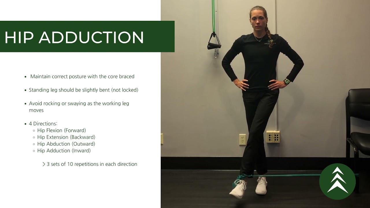 Knee: 4-Way Hip Standing Exercise- Phase 4 Rehab/ Northern Edge ...