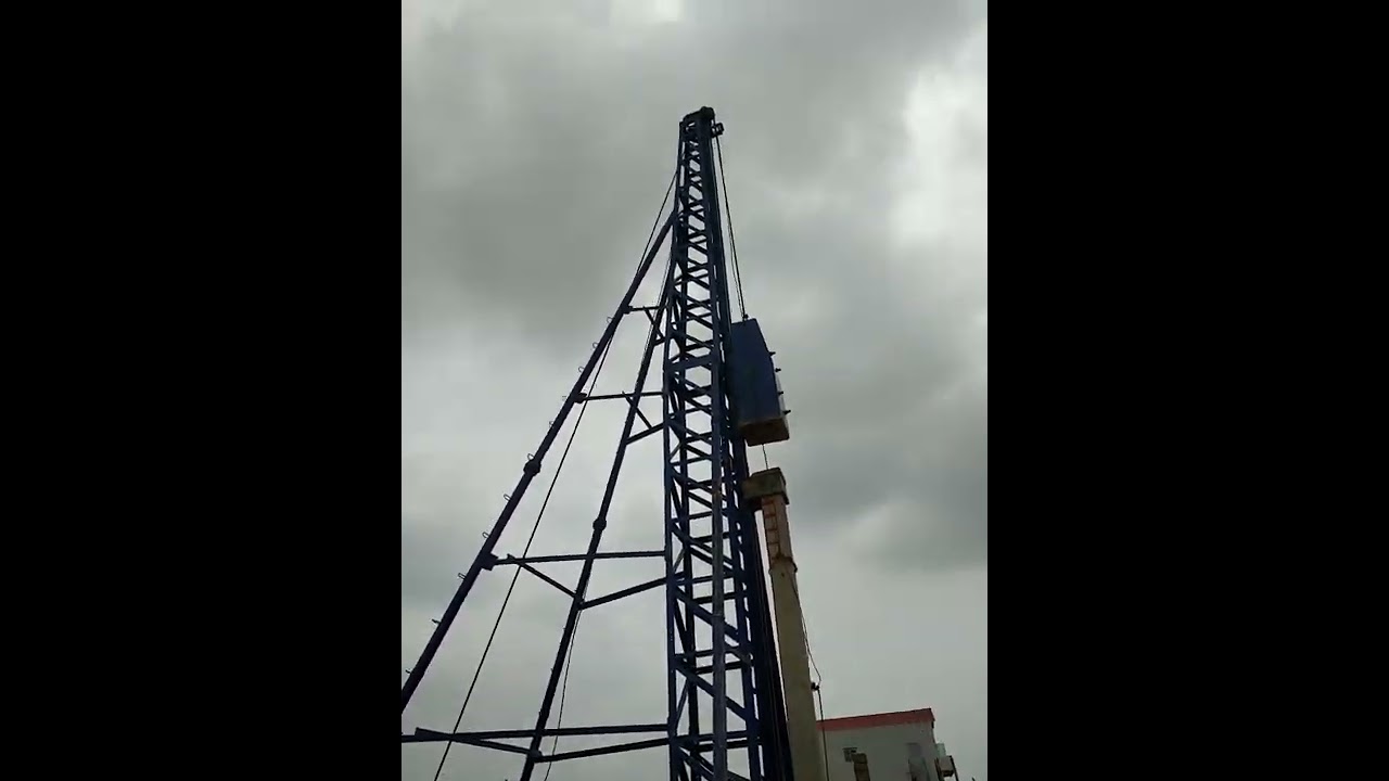 How to insert pile to driving machine | Piling work | Pile insertion ...