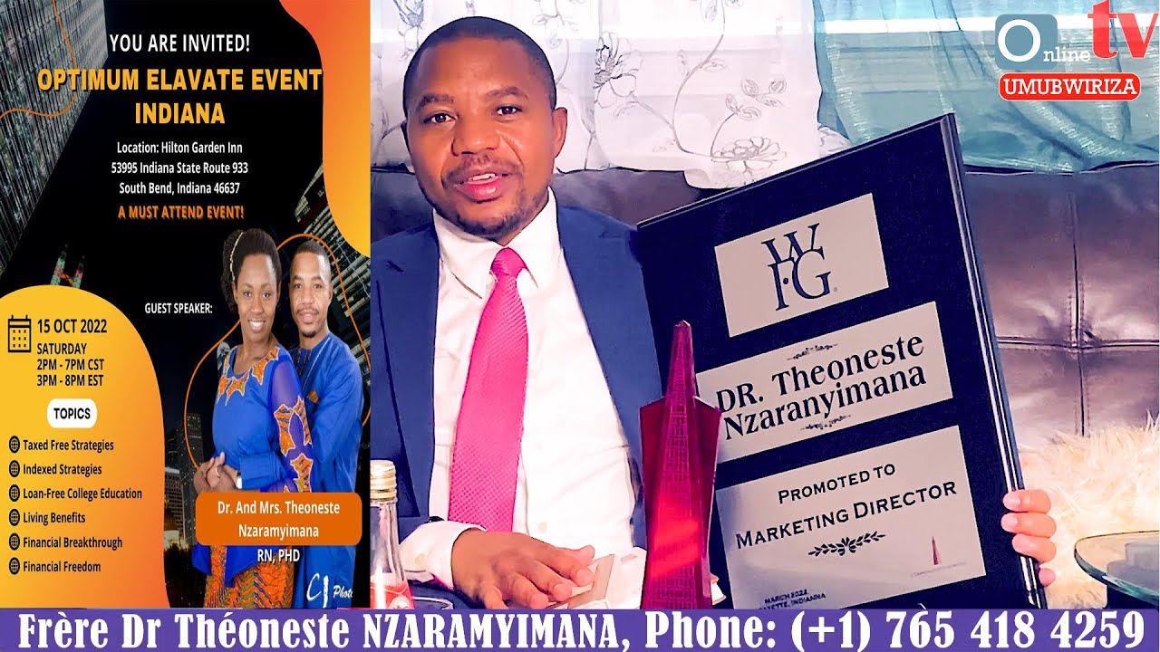 Dr. Théoneste NZARAMYIMANA ||WIGISHA MURI KAMINUZA YO MURI USA| INDIANA ...