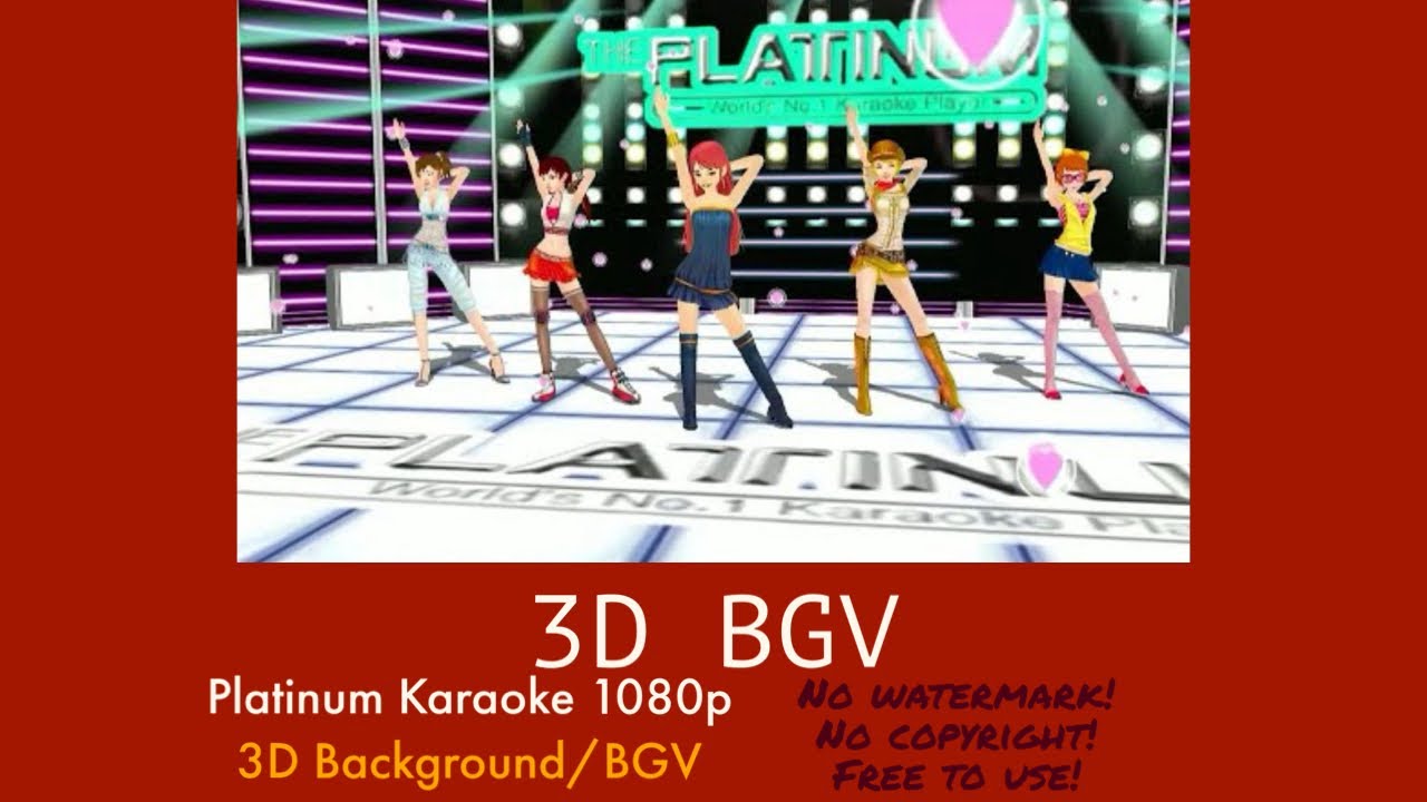 Platinum Karaoke 1080p 3D Background Stage: Any Call Stage (Free To Use ...