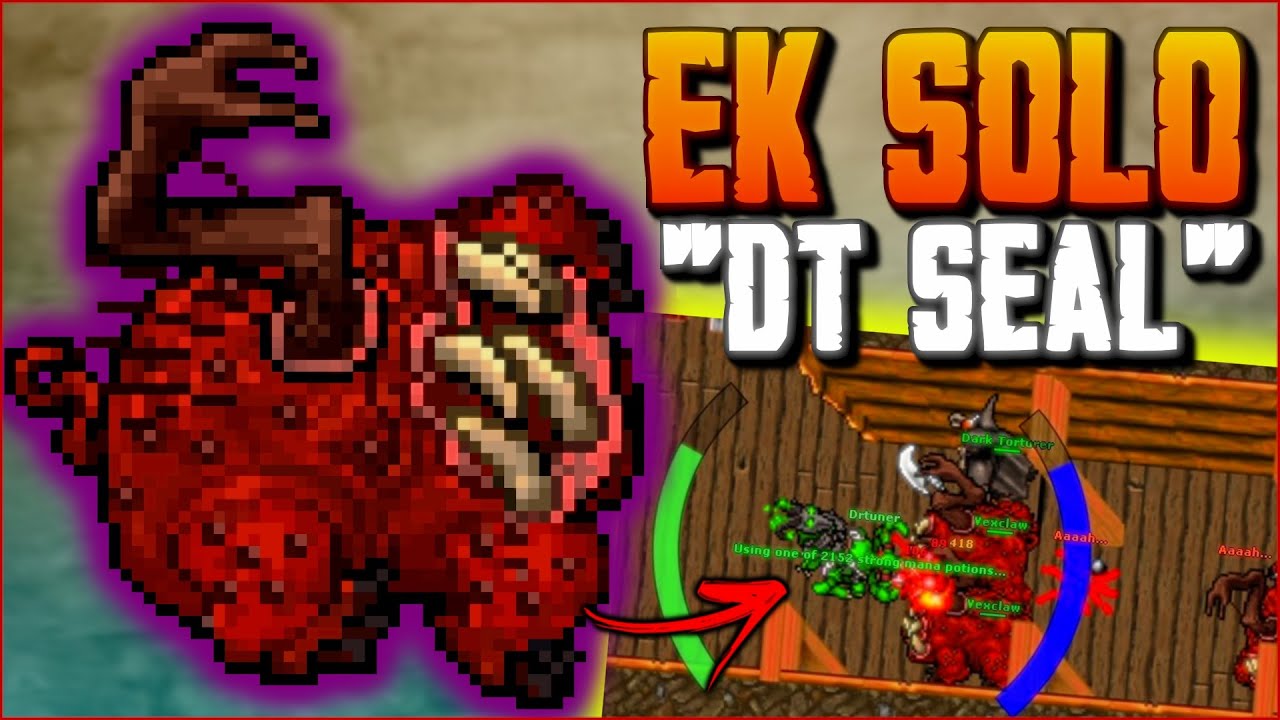 TIBIA - EK SOLO 800+ DT SEAL - Testando a HUNT (Grounds of Damnation ...