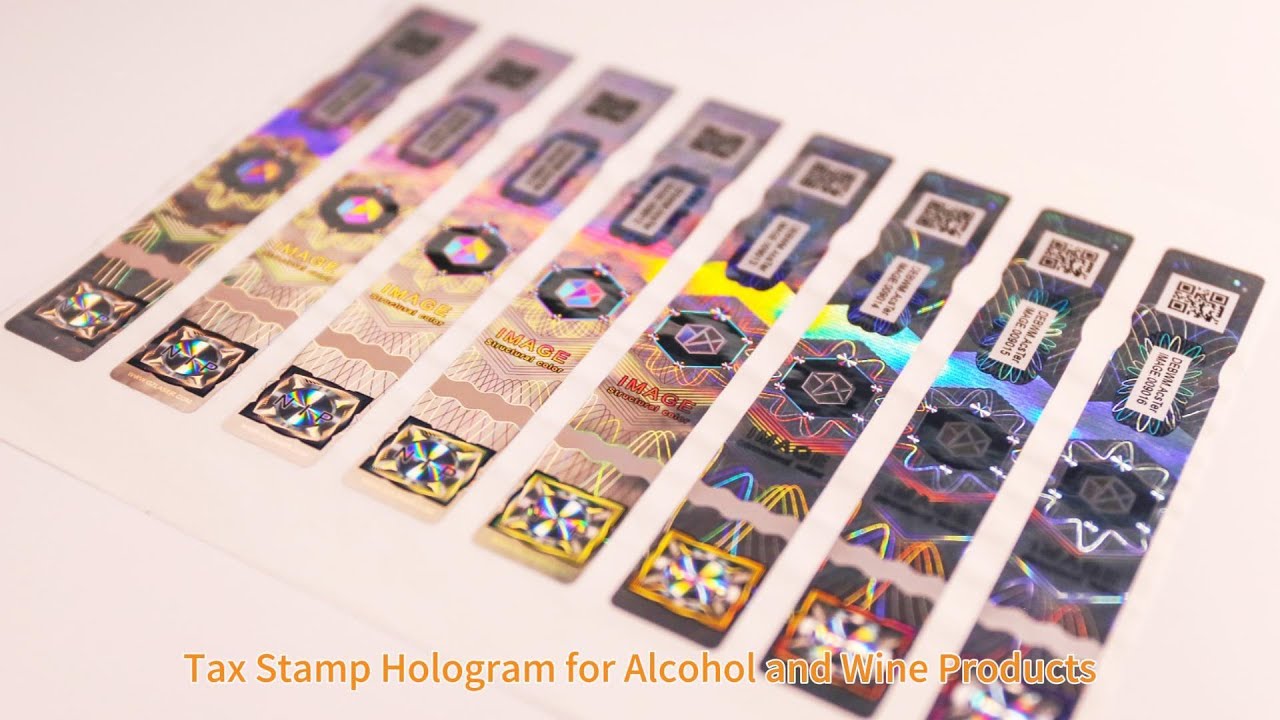 Tax Stamp Hologram for Alcoholic Products, Liquor, Beer and Wine ...