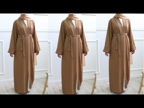 How to cut and sew Open Abaya with side pocket| very easy tutorial | Abaya tutorial