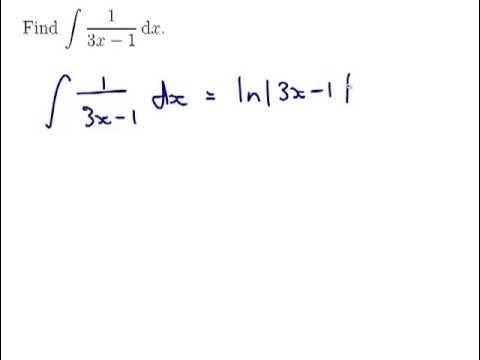 EXAMPLE: Integrating a simple rational function with a linear term in the denominator - YouTube