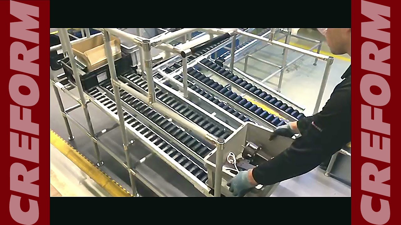 Karakuri flow rack with single container isolation function - YouTube