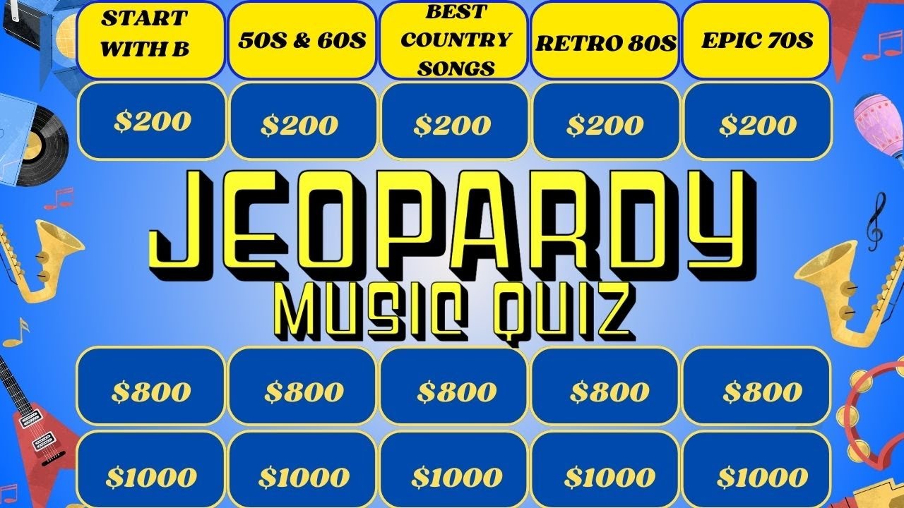 CAN YOU GUESS THE SONG JEOPARDY STYLE MUSIC QUIZ IN 5 SECONDS? - YouTube