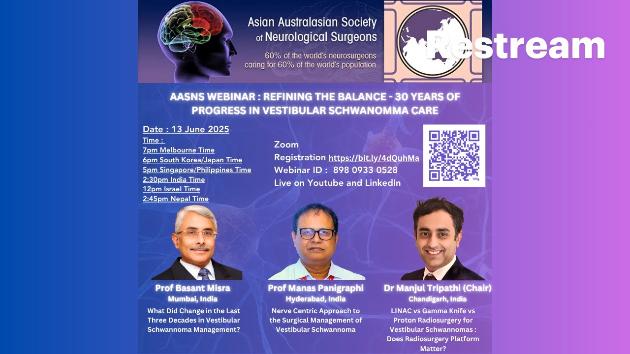 AASNS Webinar : Vestibular Schwannoma - YouTube