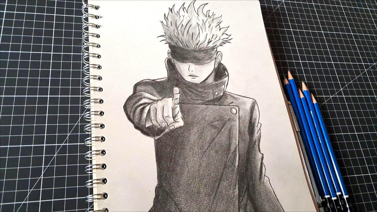 How to Draw Gojo Satoru | Step By Step | Jujutsu Kaisen - YouTube