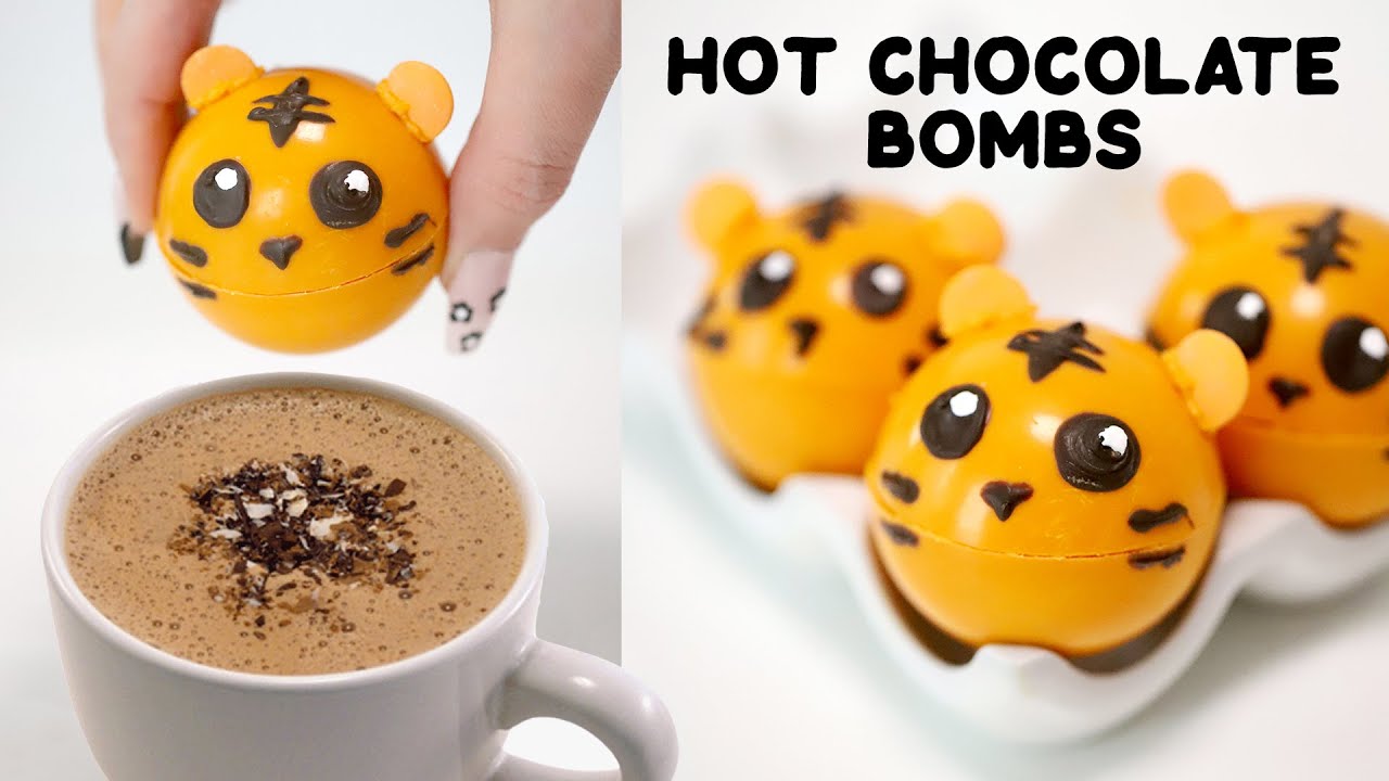 How to Make TIGER BOMBS! Tiger Hot Chocolate Bombs - YouTube