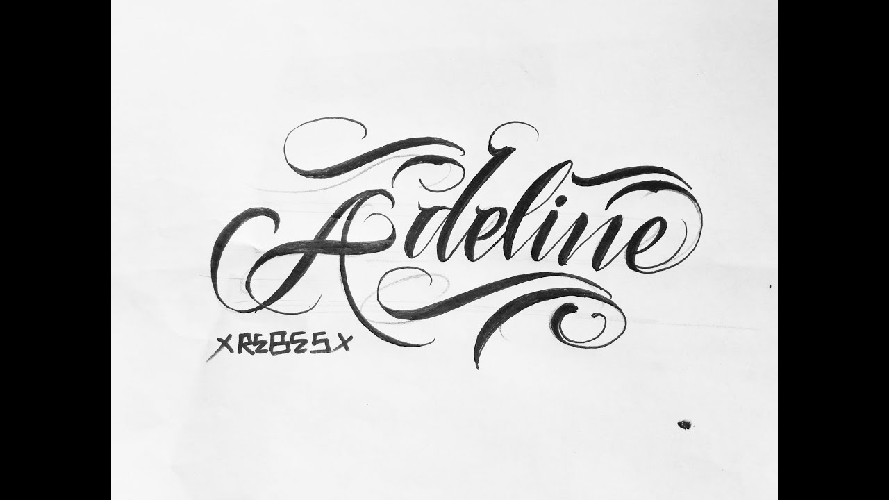 Abecedario Cursivo Tattoos Gótico, Alfabeto Inglés. Vector. Letras