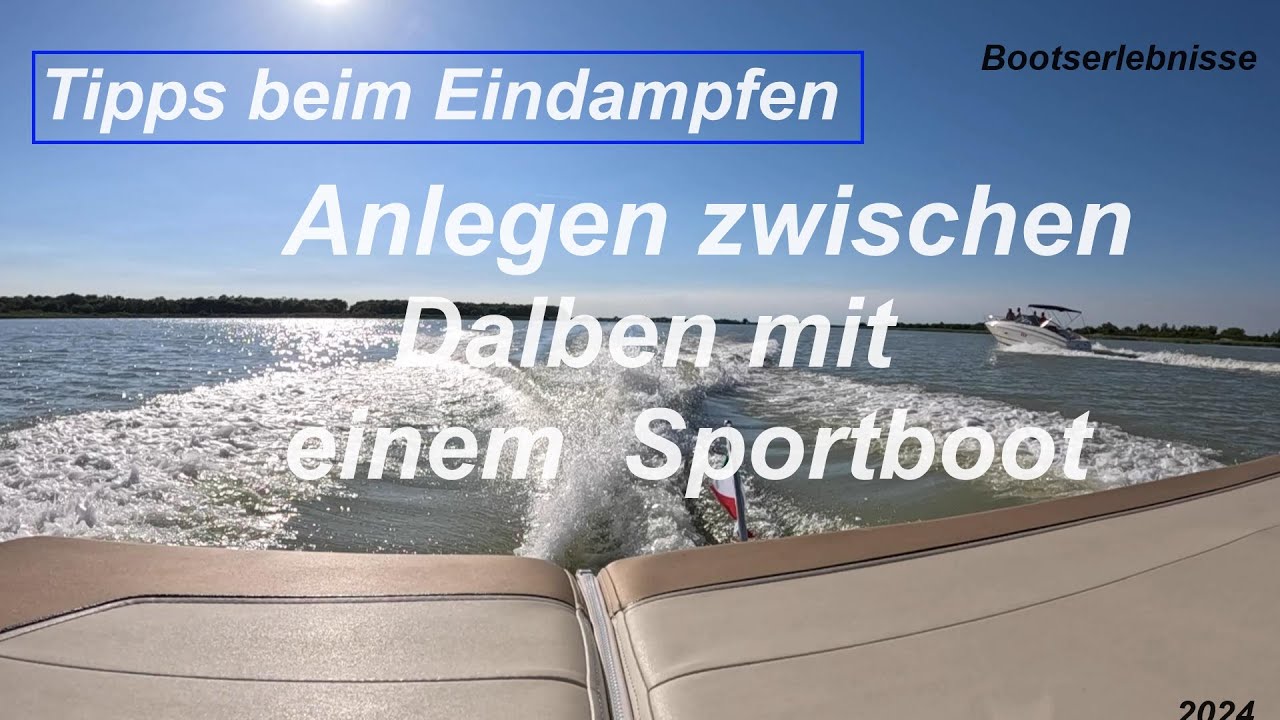 Anlegen zwischen Dalben - Eindampfen in die Vorleinen - YouTube