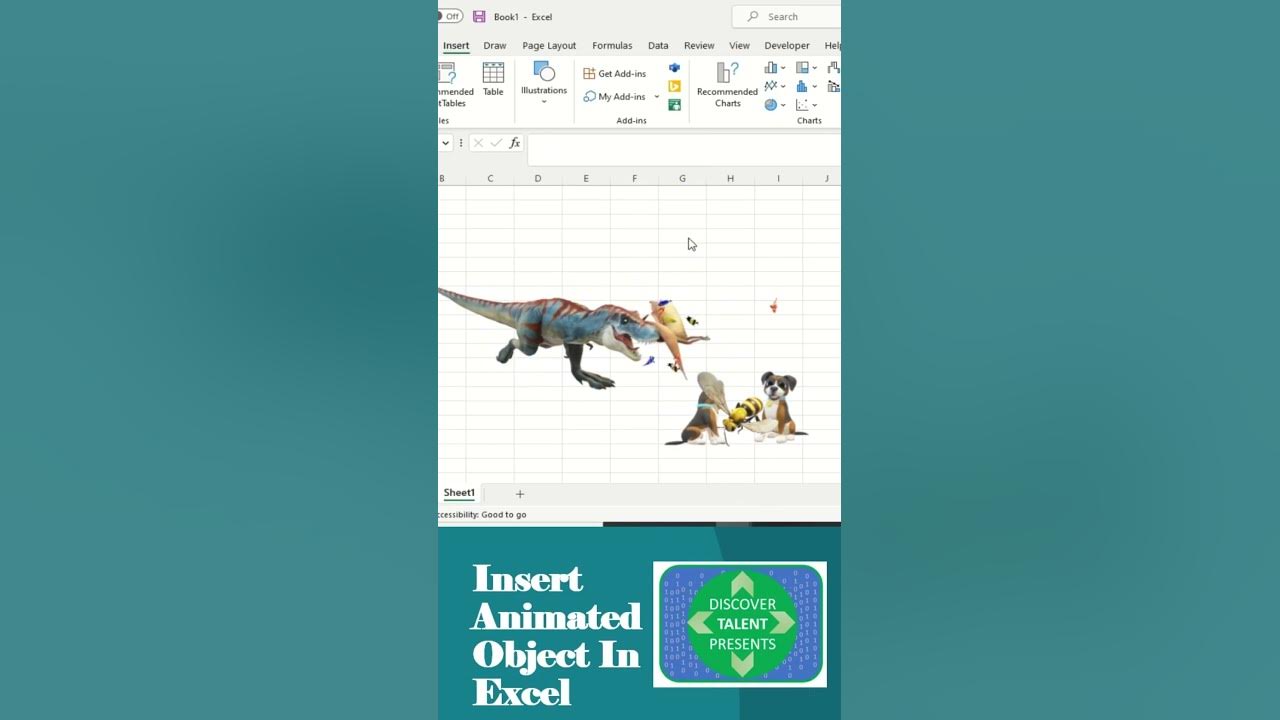 Insert Animated Object in Excel | Insert 3D Model | Insert Animated ...