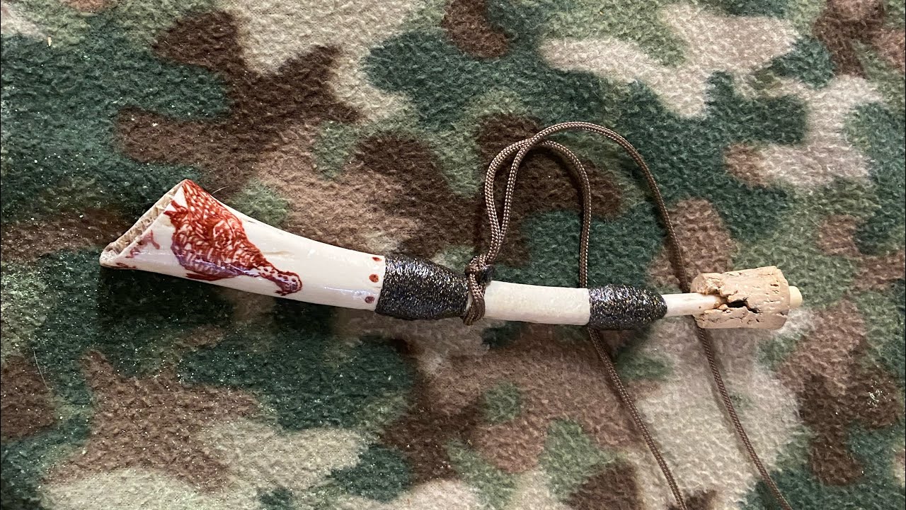 Turkey wing bone call - YouTube