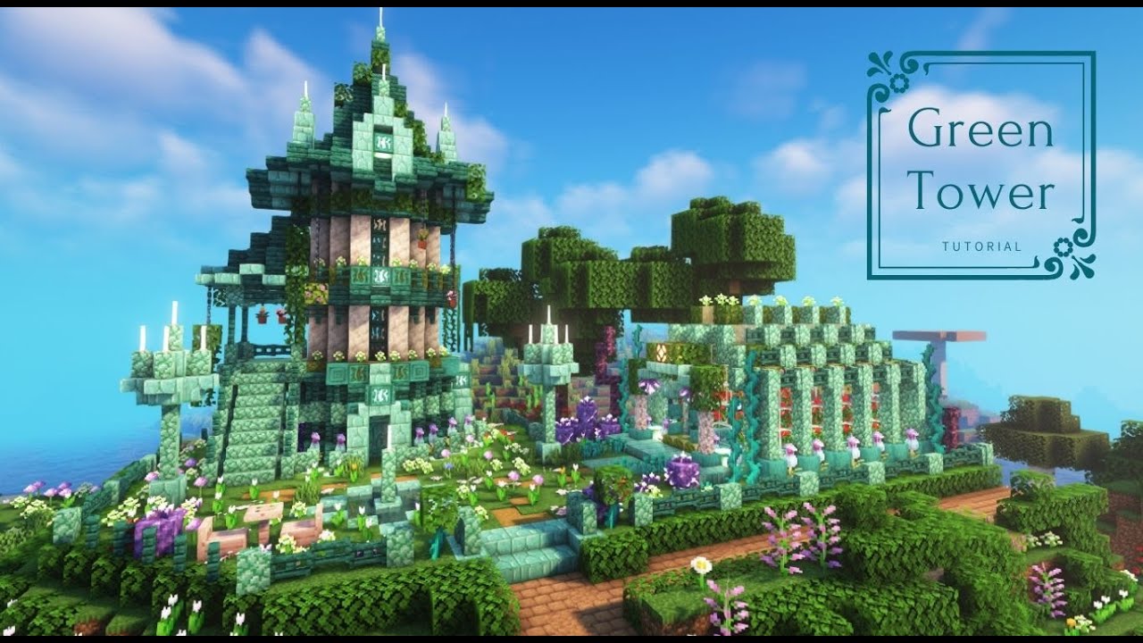 [minecraft]Green Tower[tutorial] - YouTube