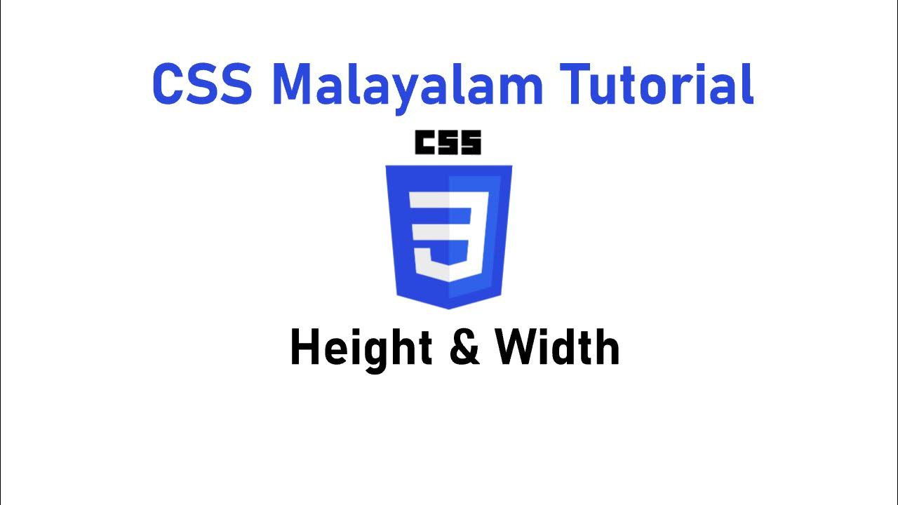 6. Height & Width | CSS Malayalam Tutorial - YouTube