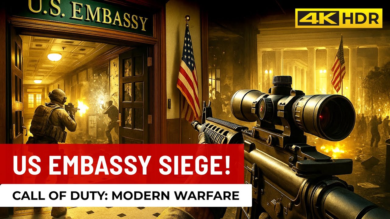 Call of Duty: Modern Warfare - US Embassy Siege [Ultra Realistic ...