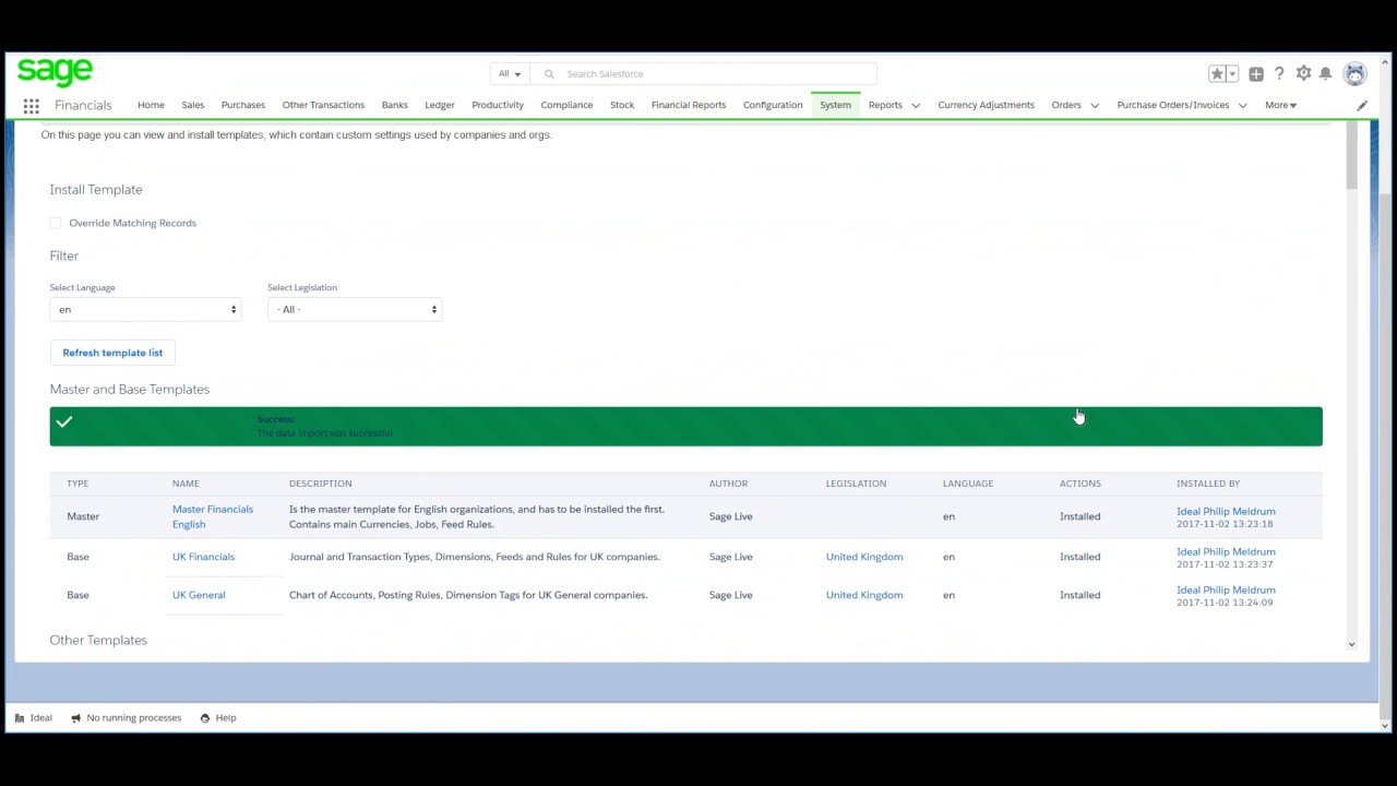 How to Install a Sage Financials Template - YouTube