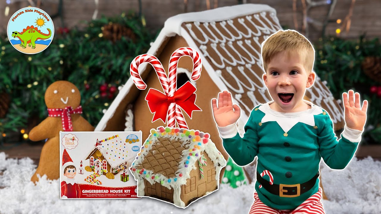 Florida Kids Playtime I Jake Plays with ELF ON THE SHELF GINGERBREAD ...