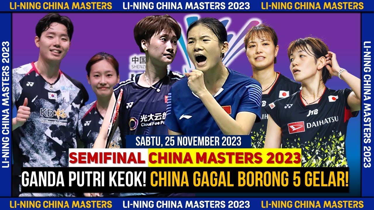 Hasil Lengkap Semua Match Semifinal China Masters 2023 Hari ini # ...