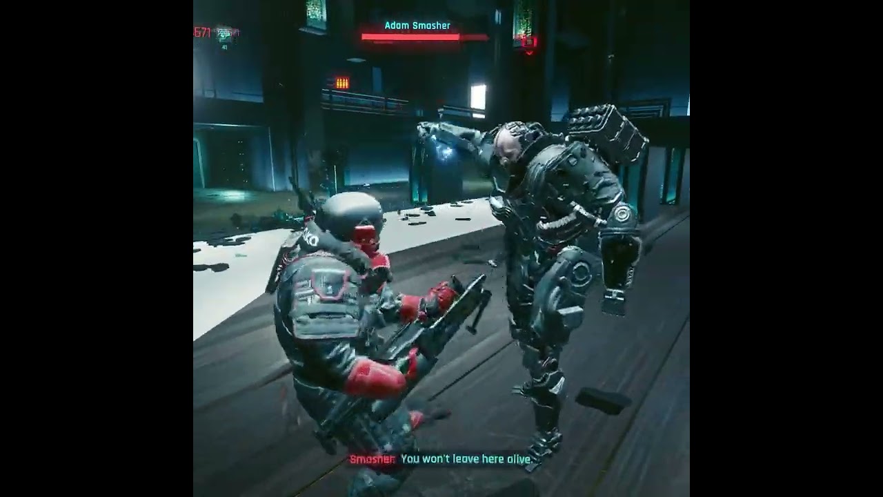 Adam Smasher vs Arasaka Squad Commander | Cyberpunk 2077 Fighting ...