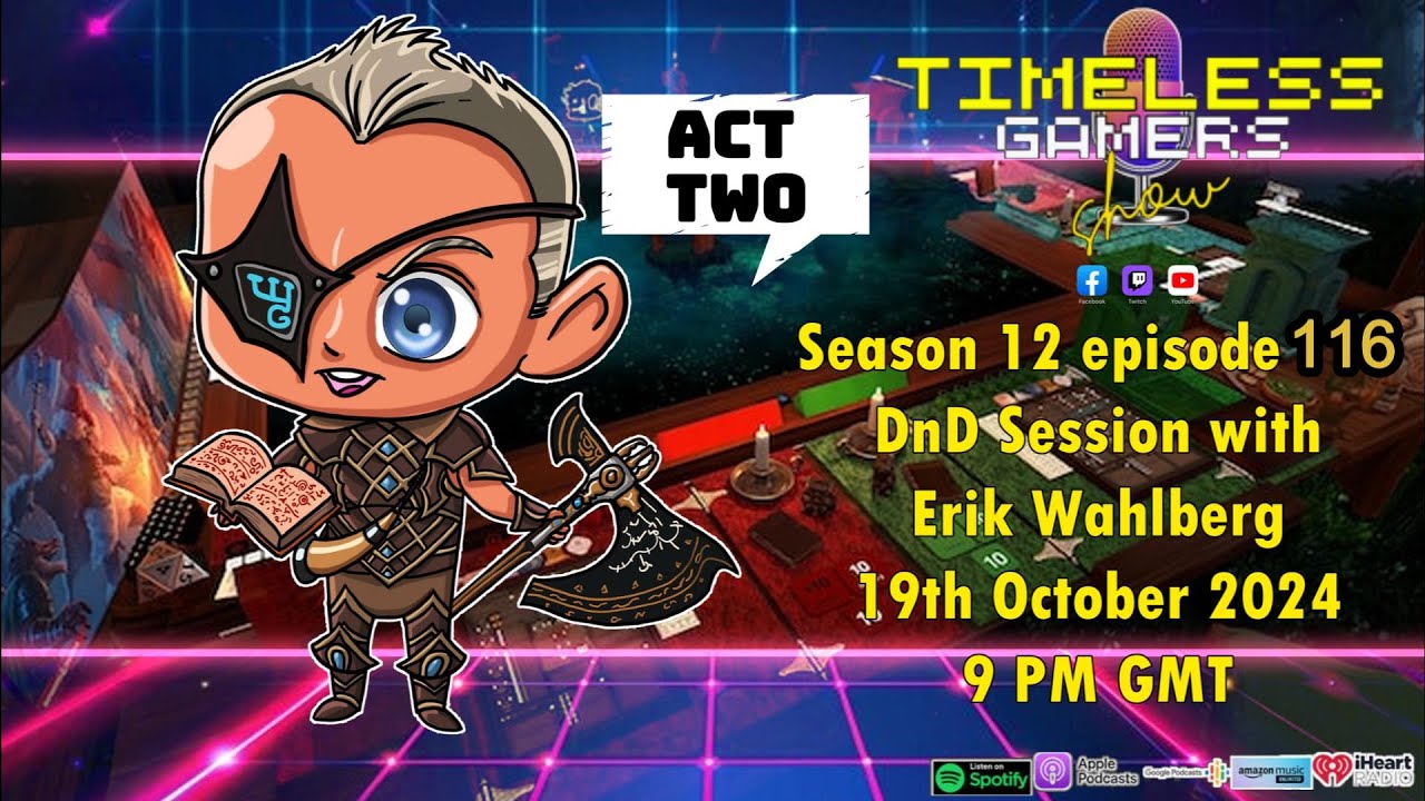 Dungeons and Dragons with Erik Wahlberg Act Two - Timeless Gamers Show ...