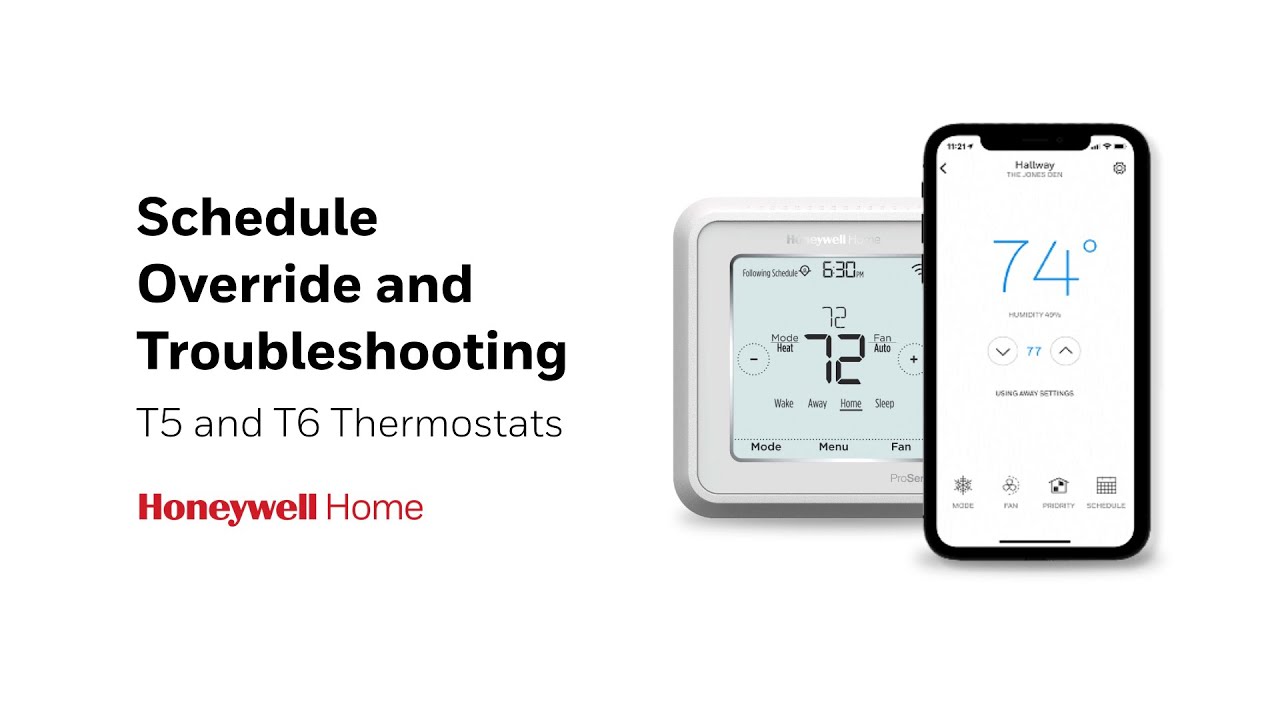 Schedule Override and Troubleshooting – T5 and T6 Pro Smart - YouTube