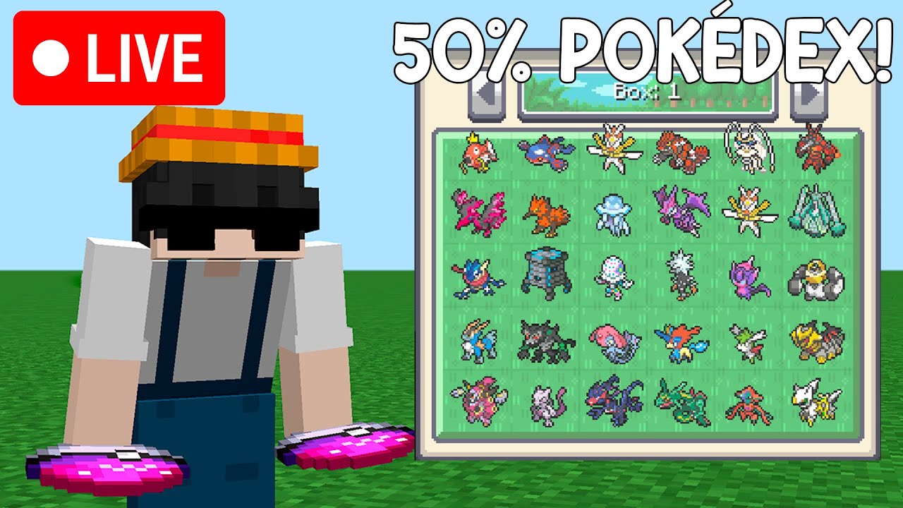 MINECRAFT PIXELMON EM BUSCA DA POKÉDEX! - EU COMPLETEI 50% DA POKÉDEX ...