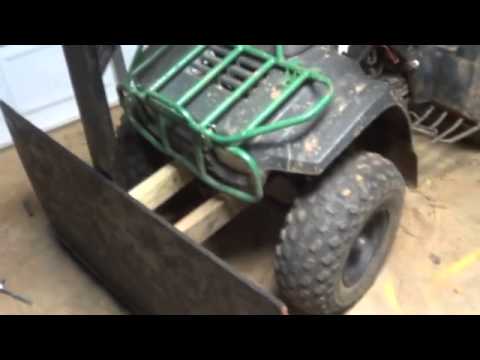 homemade atv brush plow - YouTube