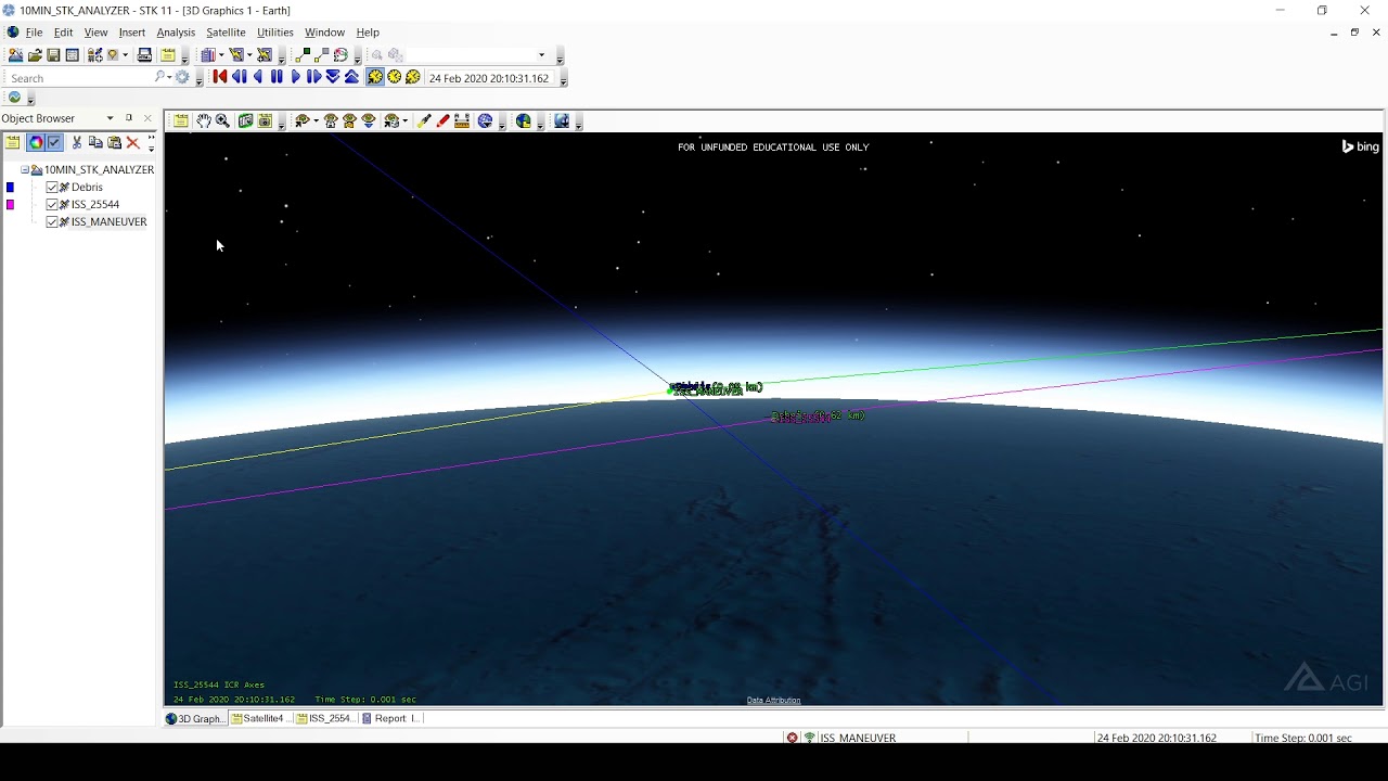 Utilizing STK Analyzer to model satellite safety - YouTube