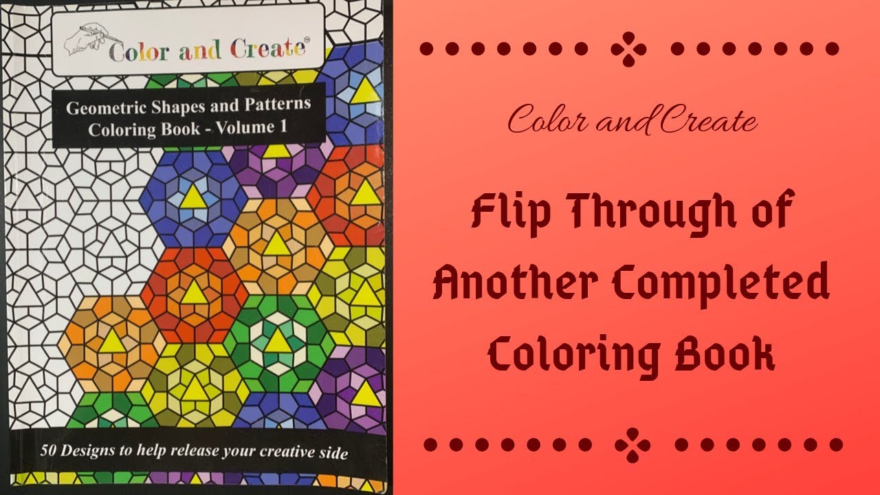 Flip Through of Another Completed Coloring Book - YouTube