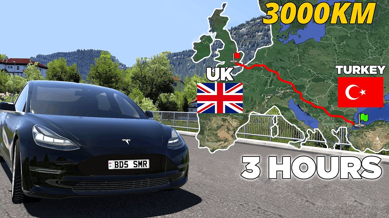 ETS2 Longest Road Trip in Europe (Istanbul to London) Turkey to UK ...