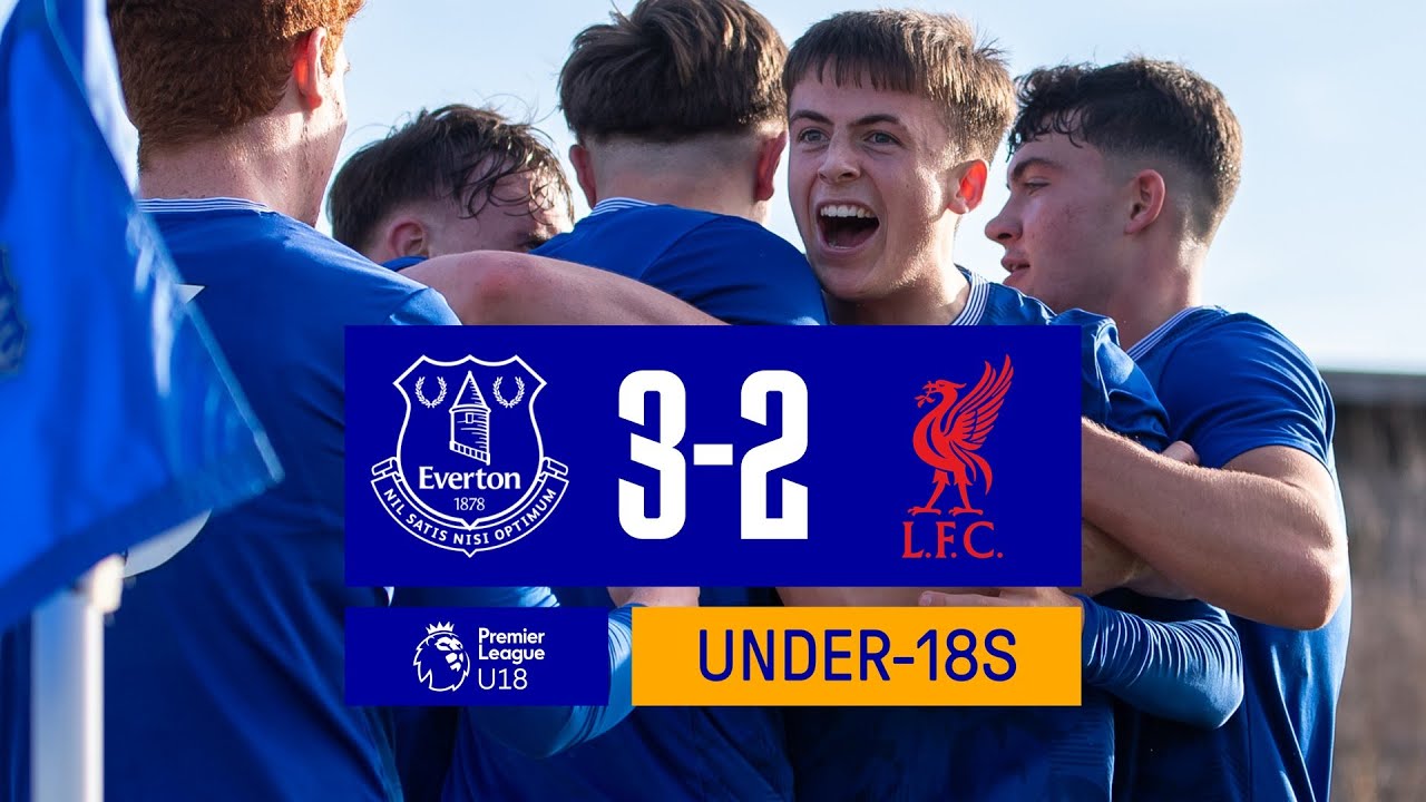 Incredible injury-time comeback in Merseyside derby! | Everton U18s 3-2 ...