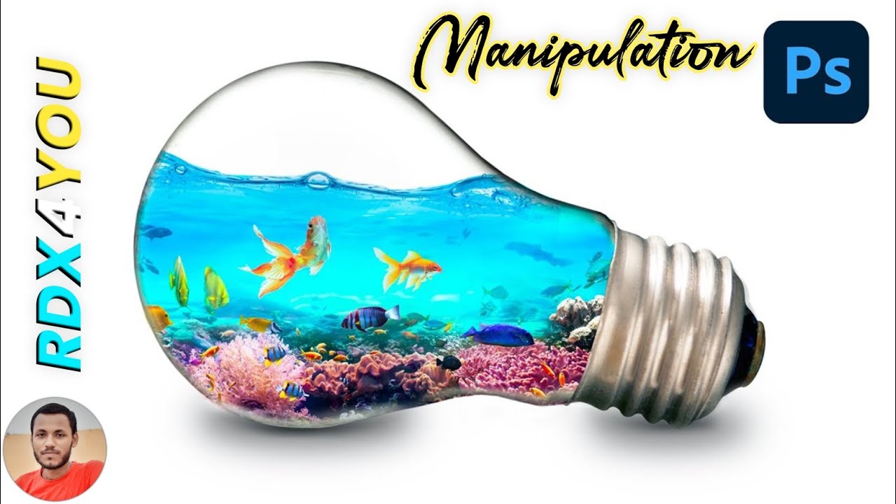 Water Splash In Bulb | Photo Manipulation Photoshop | Photoshop ...