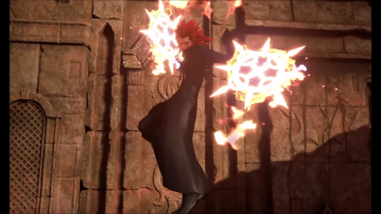 Quinton Flynn as Axel in Kingdom Hearts III (Battle Voices Extracted ...