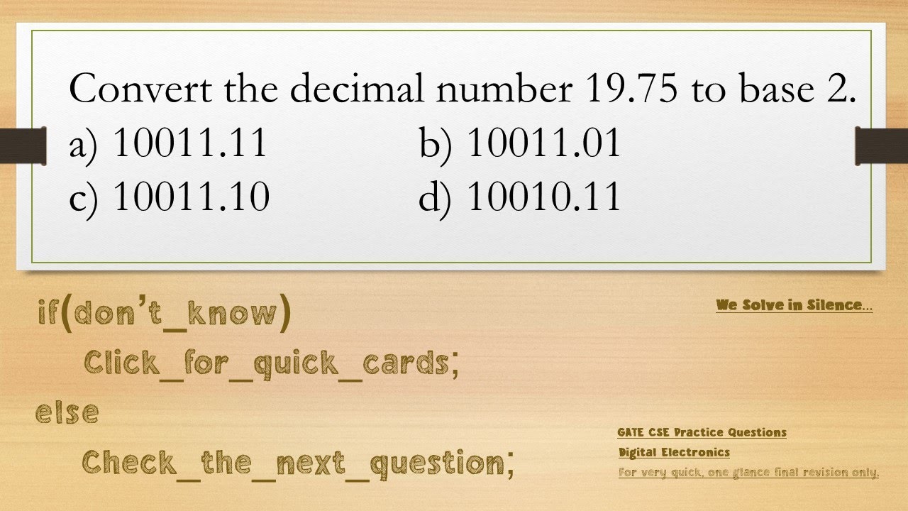 GATE CSE Digital Electronics Practice Questions for Final Revision # ...