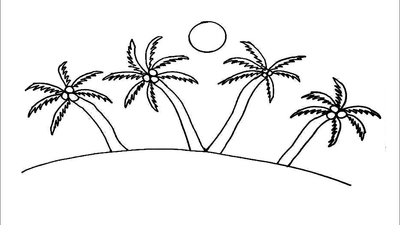 How to draw natural scenery | How to draw natural scenery step by step ...