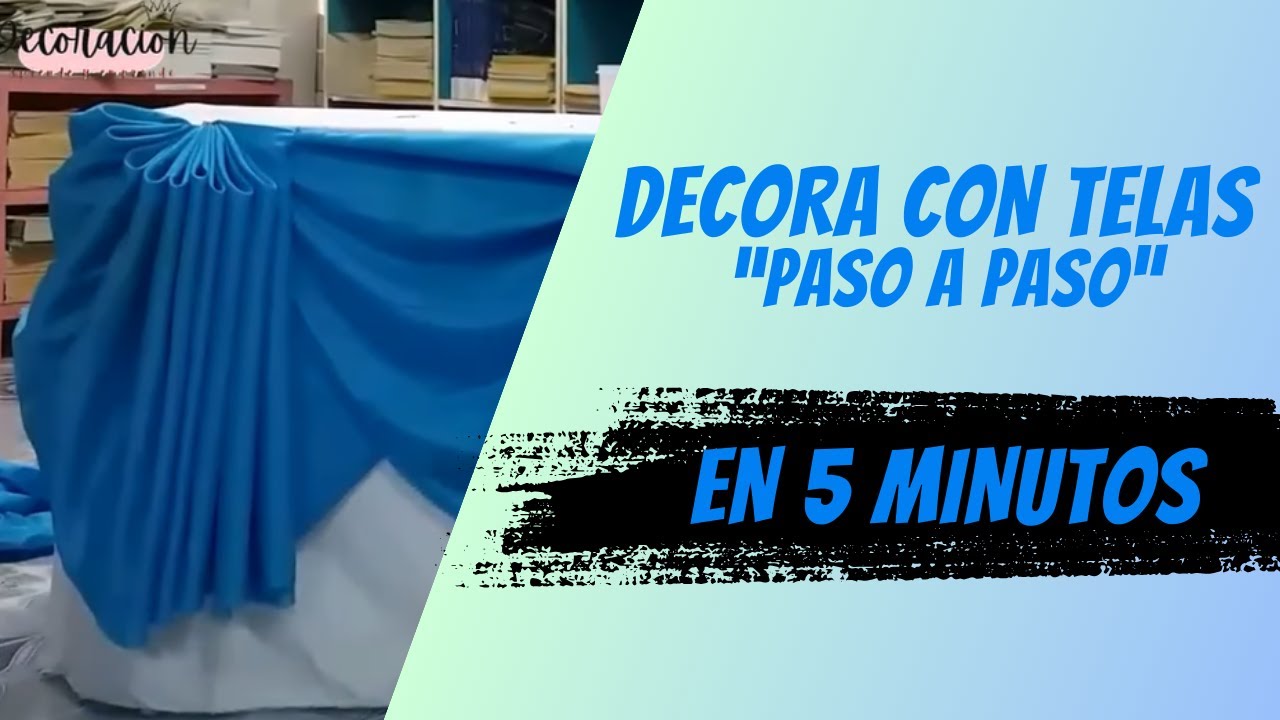 📌Como DECORAR CON TELAS LA MESA PARA EVENTOS 🤩 "Paso a Paso" La forma ...