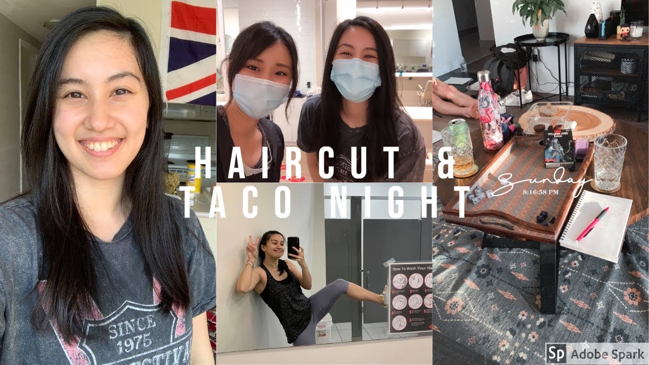 First haircut in Canada and taco night! - YouTube