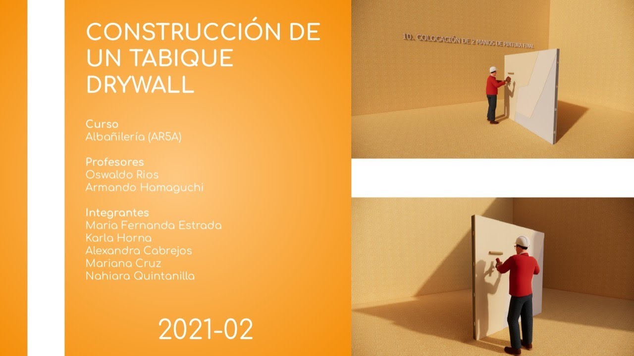 GRUPO 1 - TB4 - PROCESO CONSTRUCTIVO DE UN TABIQUE DRYWALL (AR5A) - YouTube