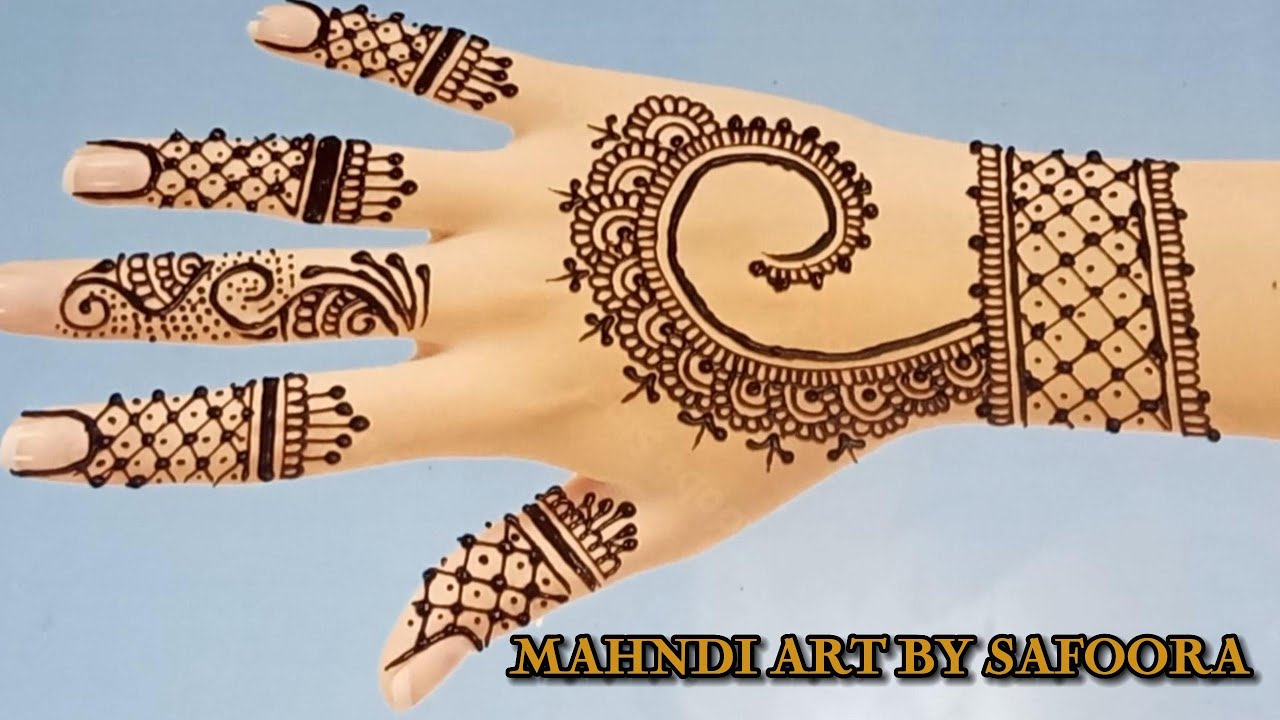 Simple Mehndi Designs/Easy Back Hand Mehndi/Gulf Henna Designs/Eid ...