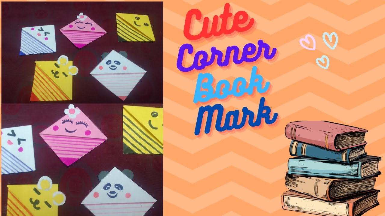CUTE CORNER BOOK MARK | Very easy | how to make book mark | origami ...