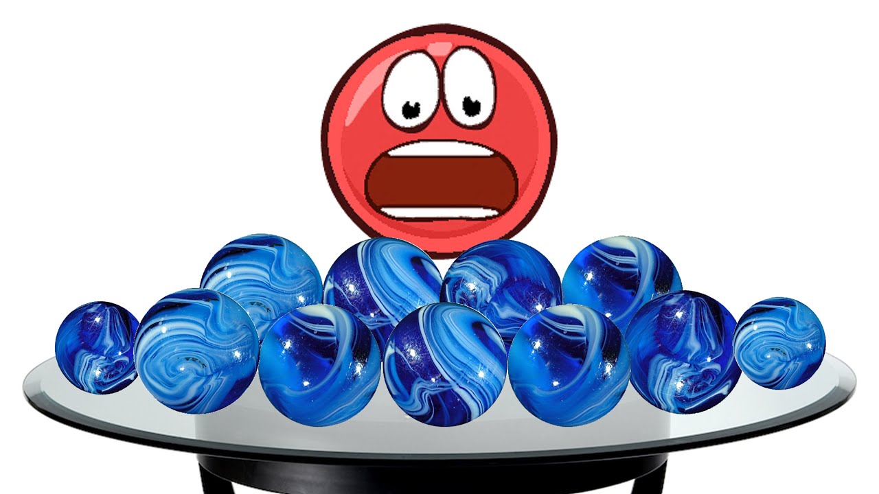 ASMR EDIBLE BLUE GLASS MARBLES EATING with RED BALL 4 MUKBANG ANIMATION ...